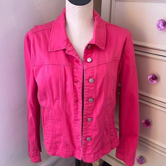 Live a Little | Jackets & Coats | Vintage Live A Little Hot Pink Jean ...
